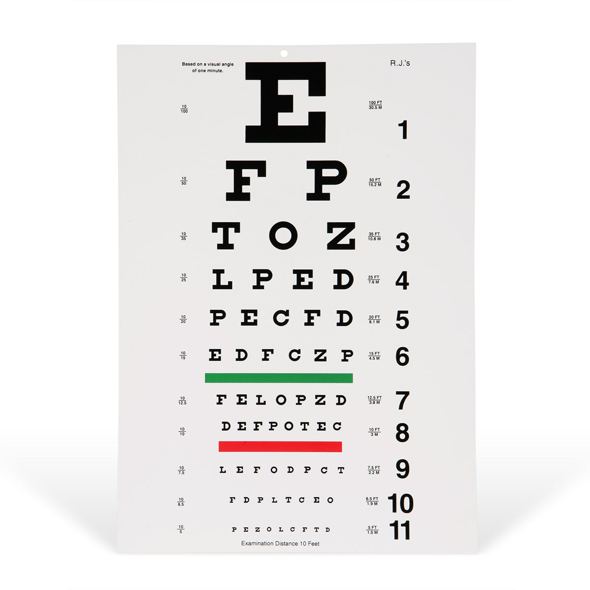 10' Snellen Eye Chart #7712 – SN Optical by Stormin' Norman's